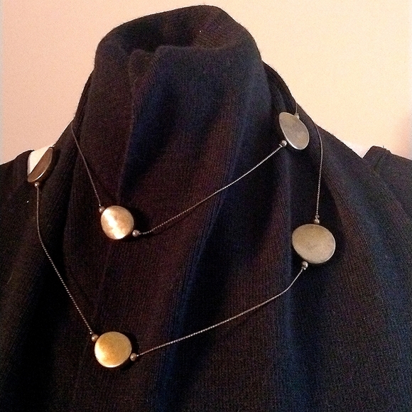 Jewelry | Retro Bronze Chord Chain With Gold Beads | Poshmark